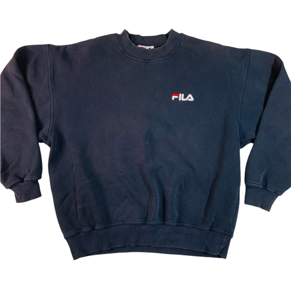 Vintage Fila Small Logo Embroidered Crewneck Sweatshi… - Gem